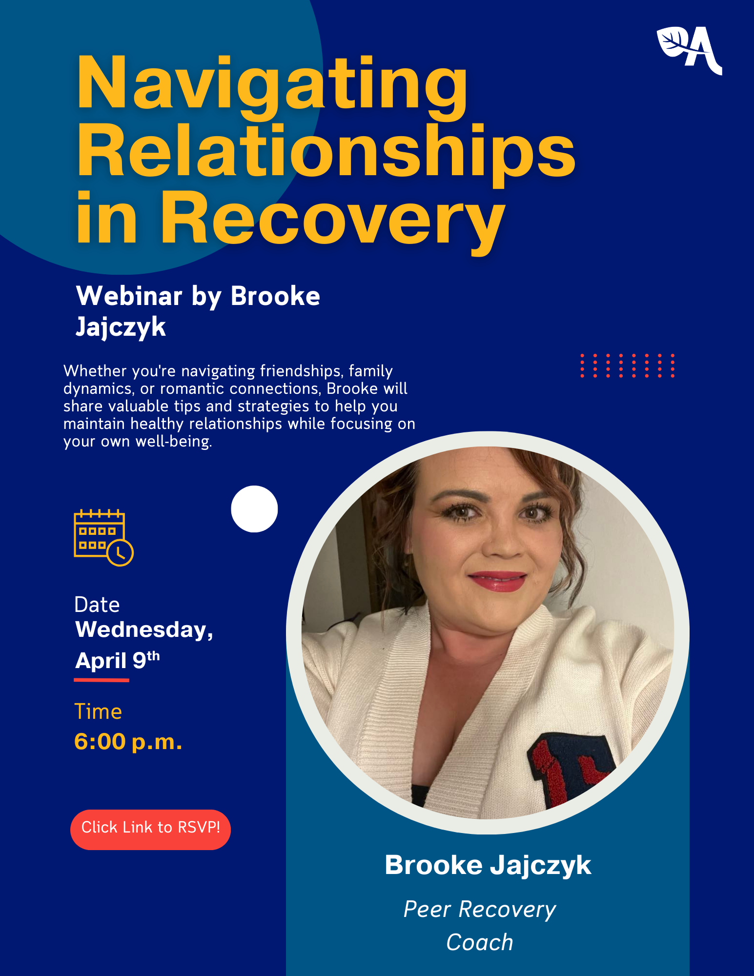 Webinar on Navigating Relationships in Recovery by Brooke Jajcyzk ...
